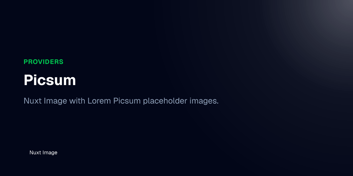 Picsum - Nuxt Image